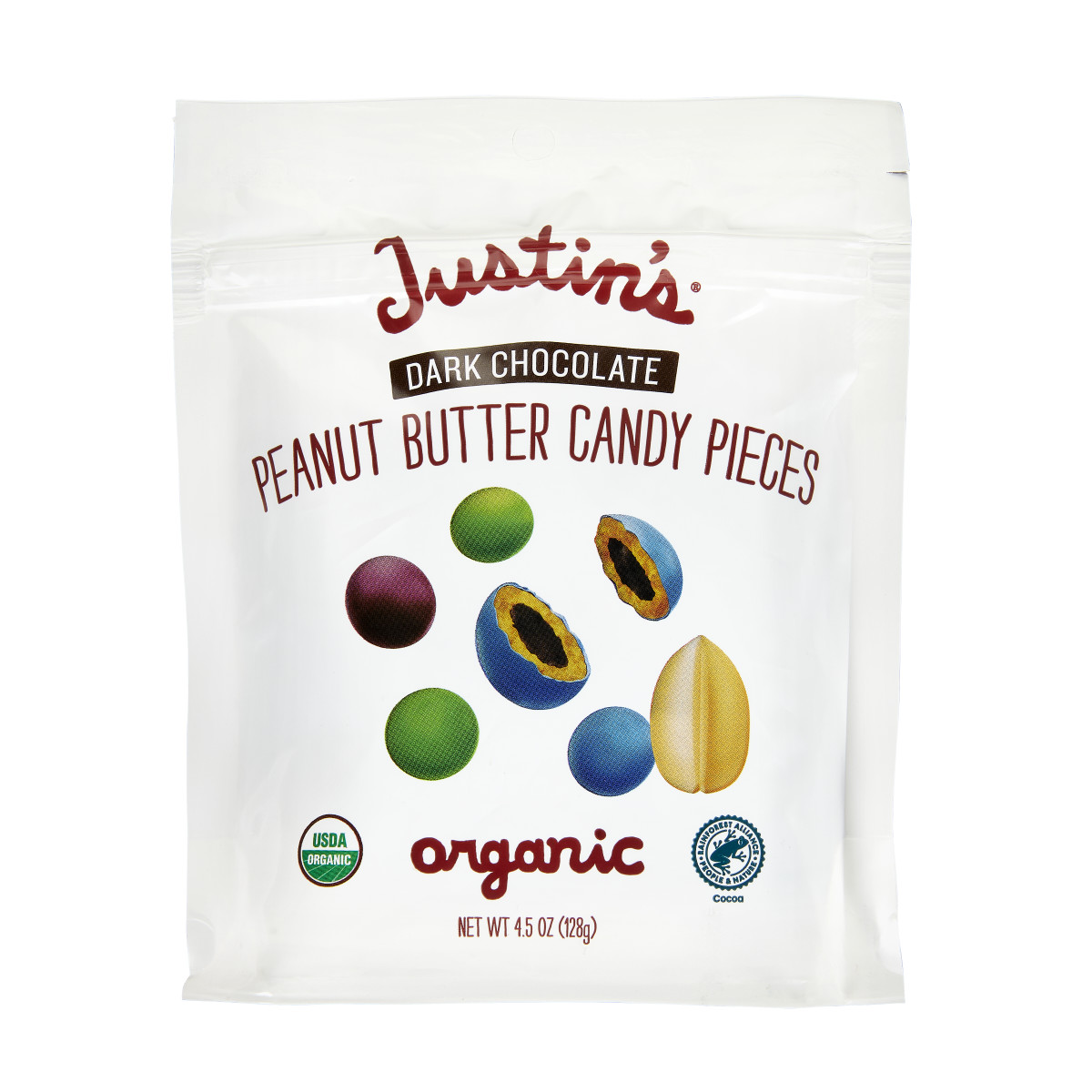 JUSTIN'S® Dark Chocolate Peanut Butter Candy Pieces 6-4.5 Ounce Packs ...
