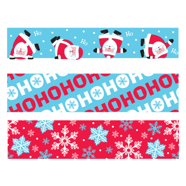 Tumbling Santa Variety Edible Image Designer Prints Strips | DecoPac