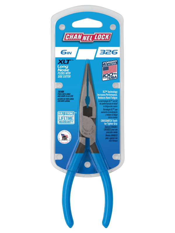 326 6-inch XLT™ Combination Long Nose Pliers with Cutter - Channellock ...