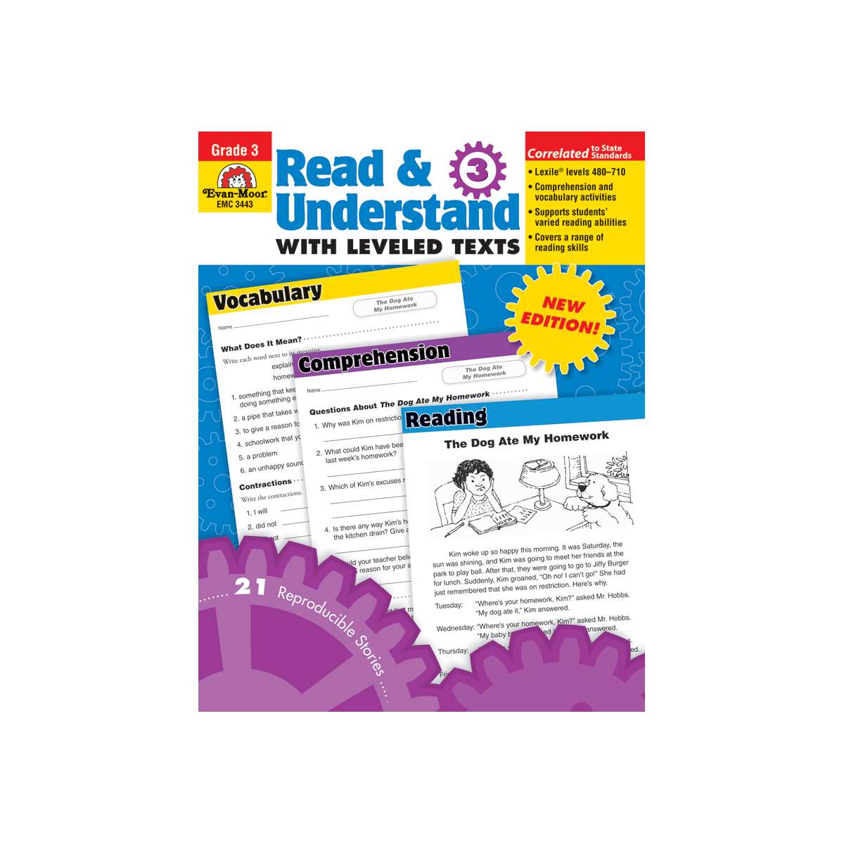 Read & Understand with Leveled Texts, Grade 3 EMC3443