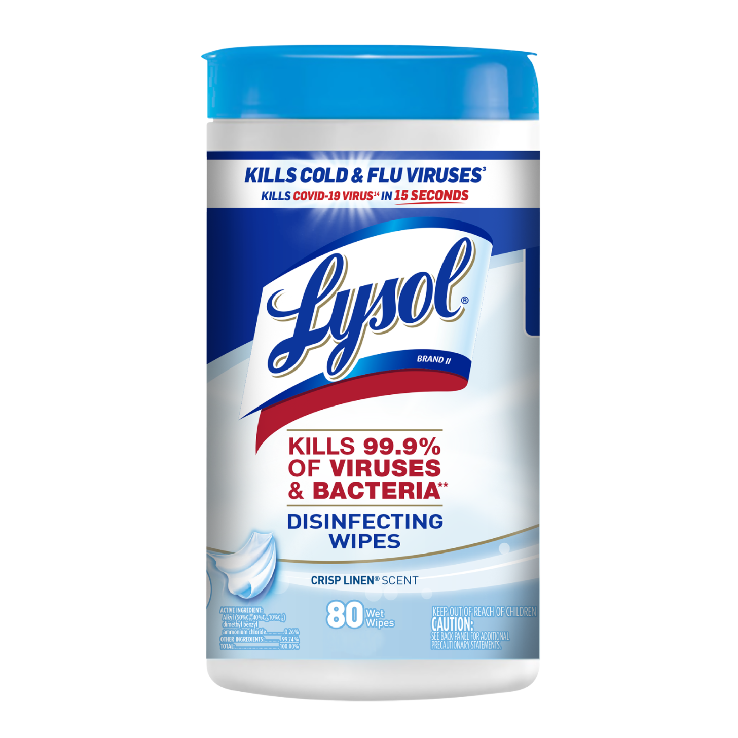 Lysol Toallitas Desinfectantes para Superficies Crisp Linen 80 ...