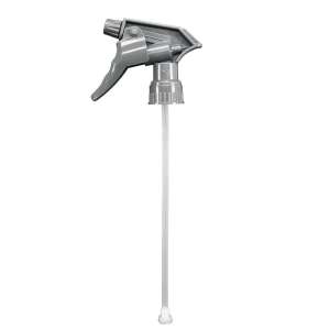 Hillyard, Chemical Resistant Trigger Sprayer, 10" Tube, Gray | Triggers