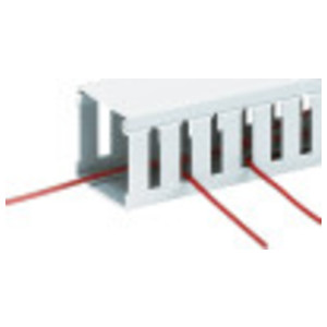 Panduit NE4X3WH6 Panduct® NE4X3WH6 Wide Slot Duct, White, Hal-Free PPO ...