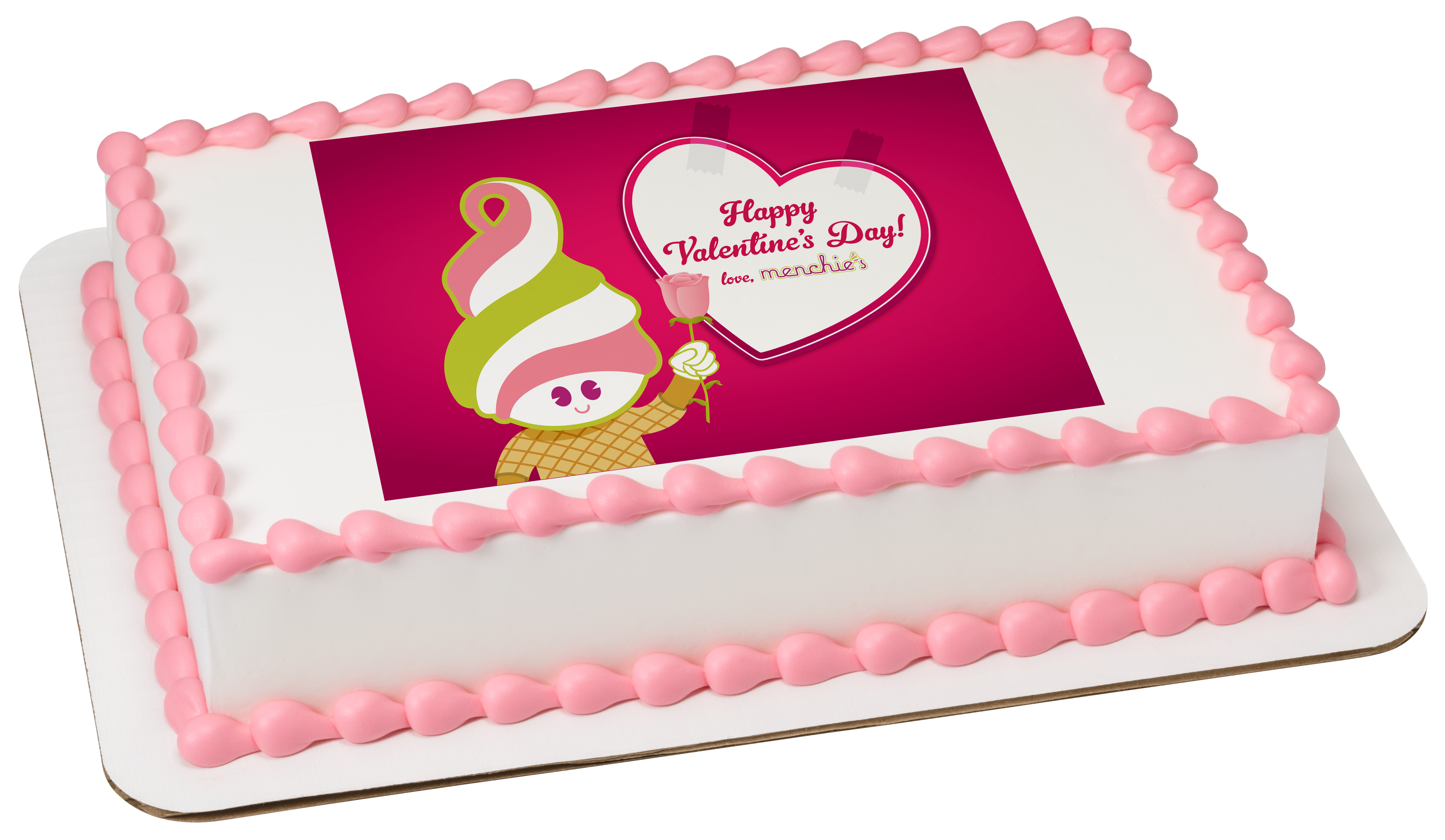 Menchie With Rose Quarter Sheet Photocake Image | DecoPac