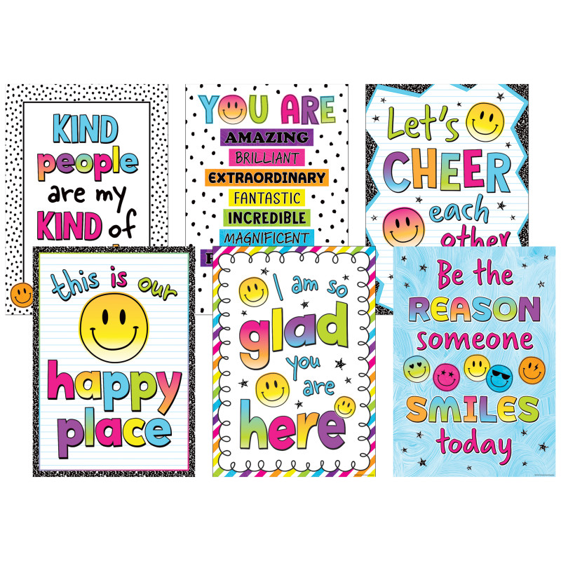 Teacher Created Resources® Brights 4Ever Positive Posters, Set of 6 - Zuma