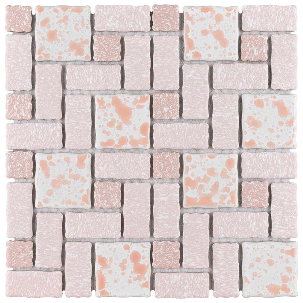 Academy Pink 11-7/8 in. x 11-7/8 in. Porcelain Mosaic Tile – Merola Tile