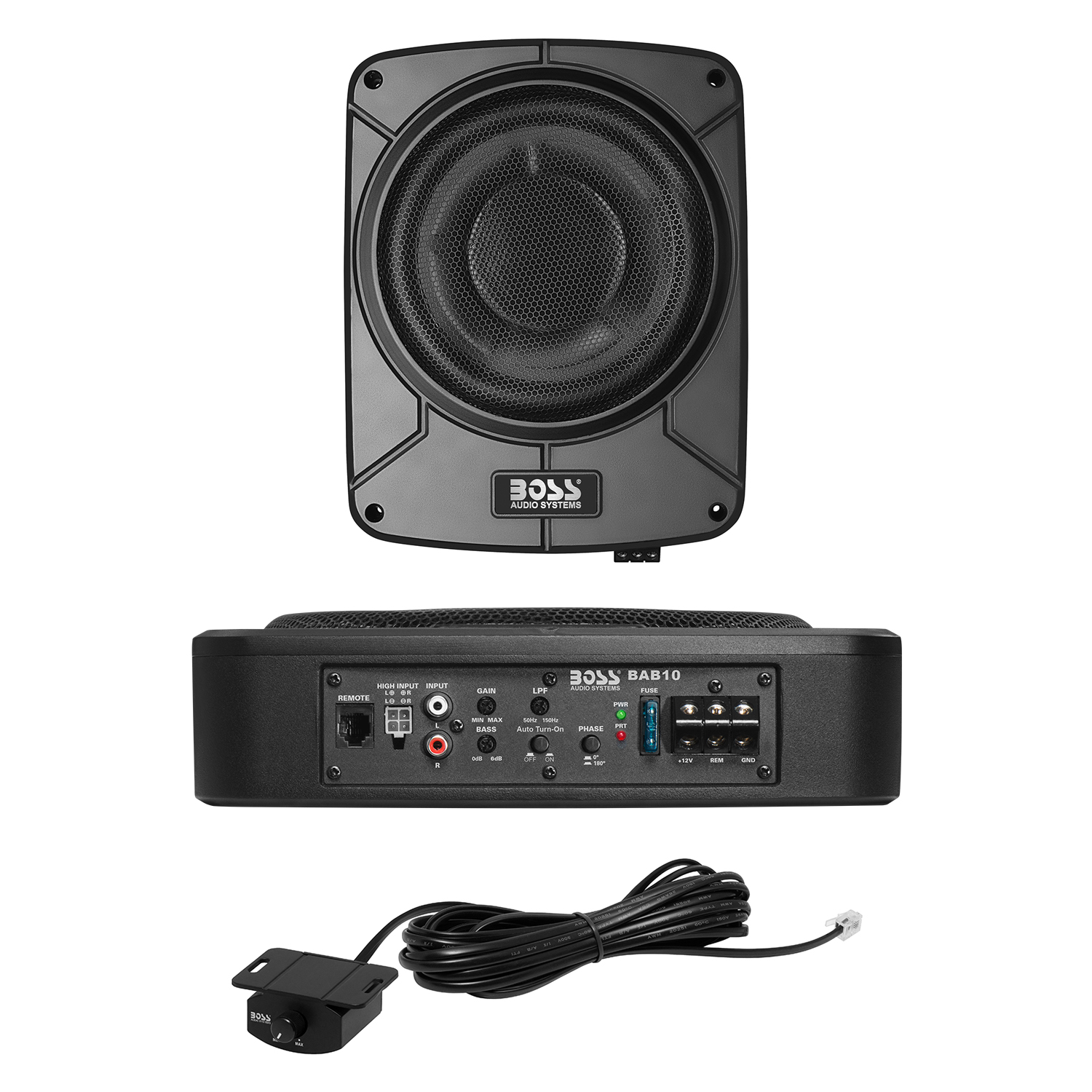 BOSS Audio Systems BAB10 10 Inch Powered Under Seat Car Audio Subwoofer ...