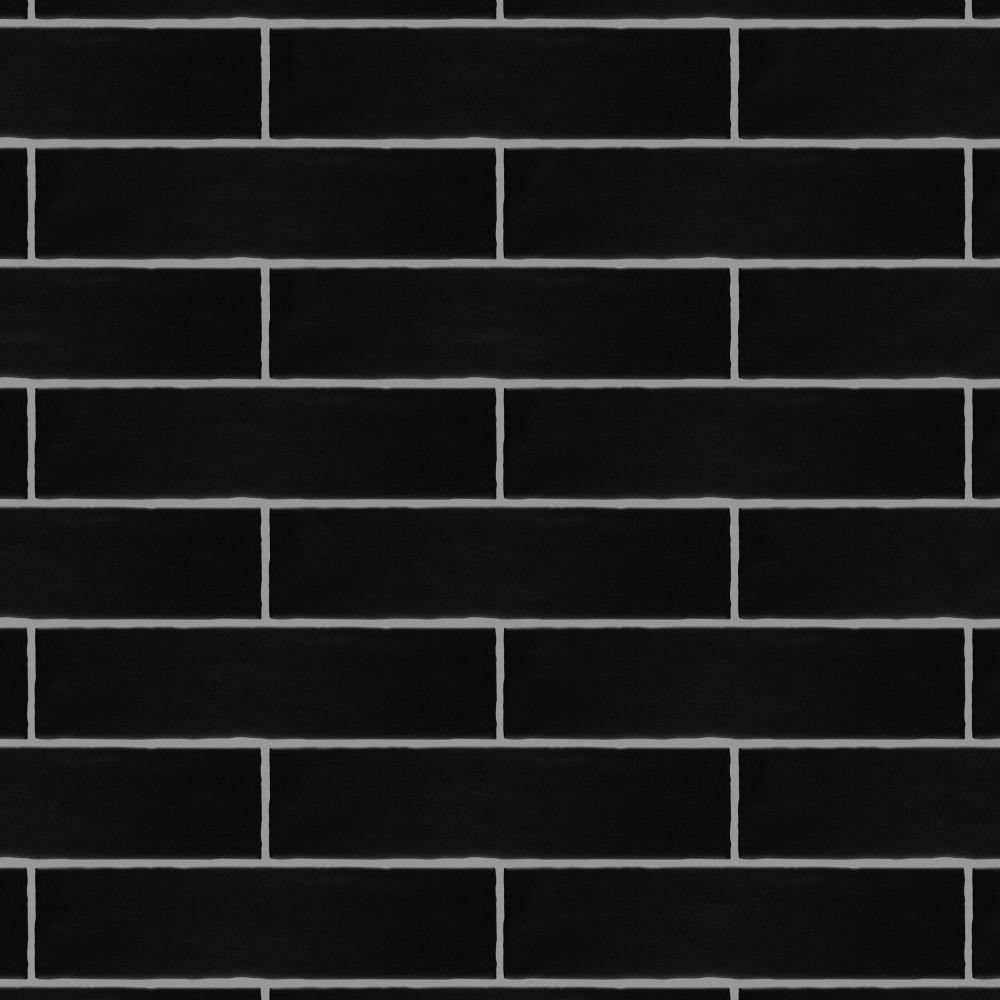 Castillo Matte Black 3 in. x 12 in. Ceramic Wall Tile | Merola Tile
