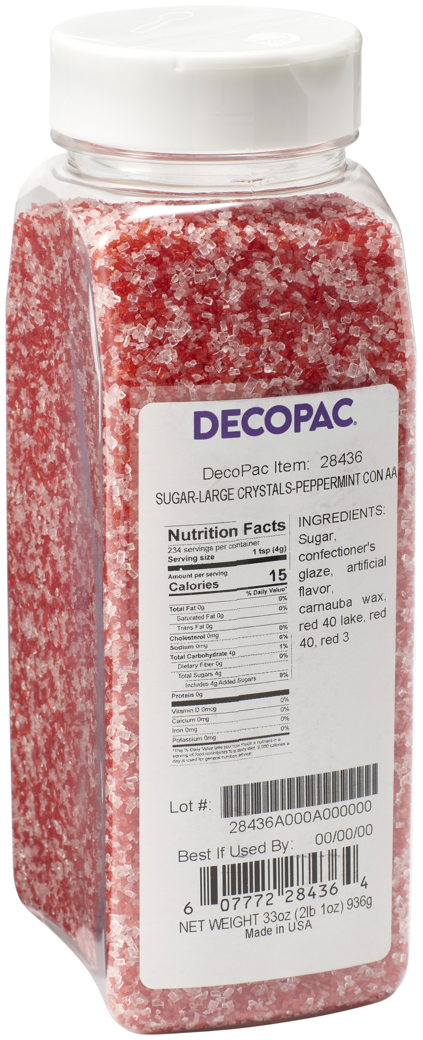 Large Red And White Peppermint Flavored Crystal | DecoPac