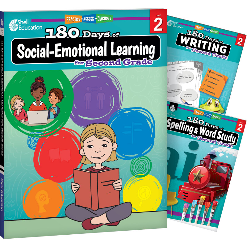 Shell Education 180 Days Social-Emotional Learning, Writing, & Spelling ...