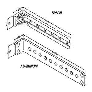 Chatsworth 10559-700 Stand-Off Tie Bracket, Aluminum, 0.88 H X 1 W X 6 ...