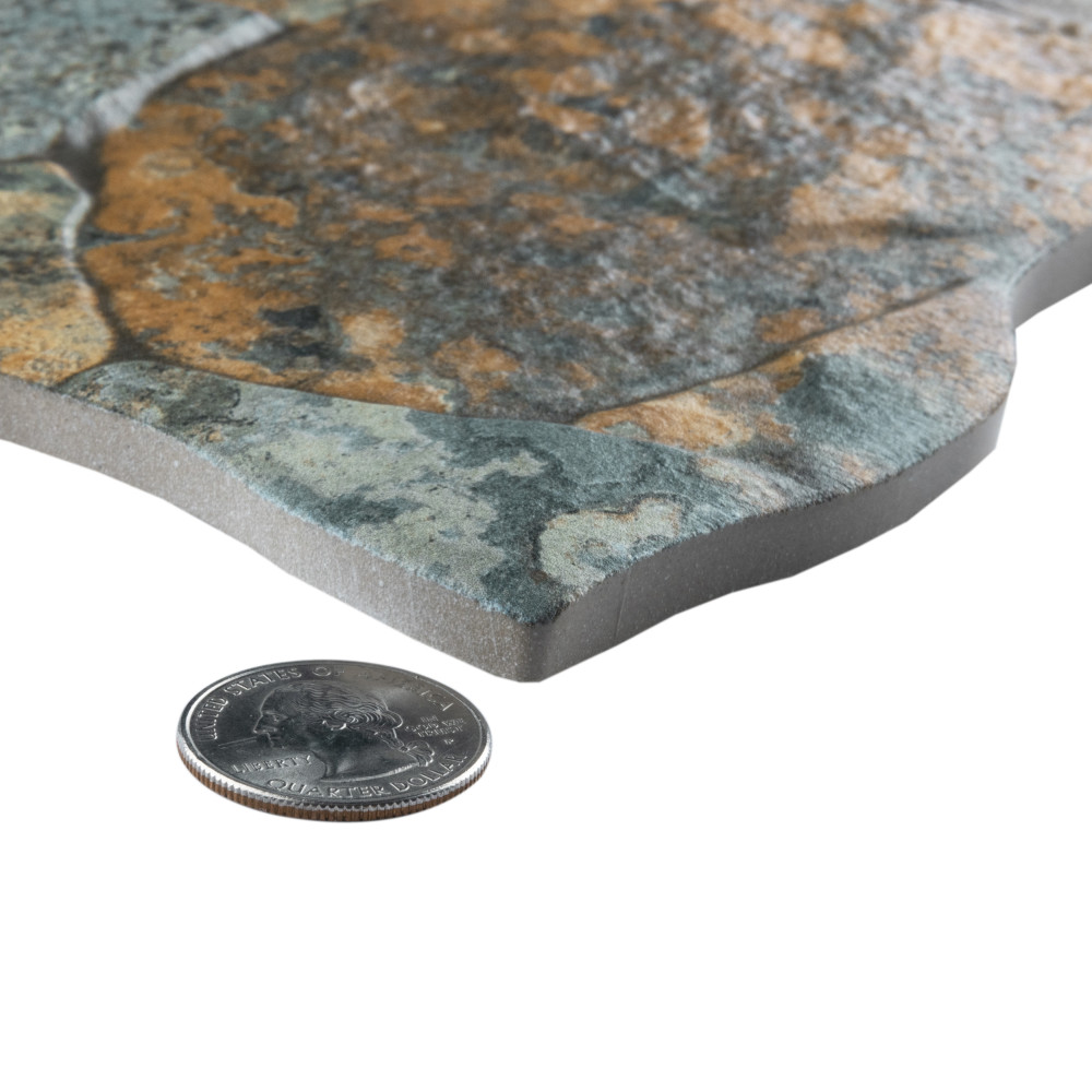 Caldera Vulcano Oxido 12-5/8 in. x 25-1/8 in. Porcelain Floor and Wall ...