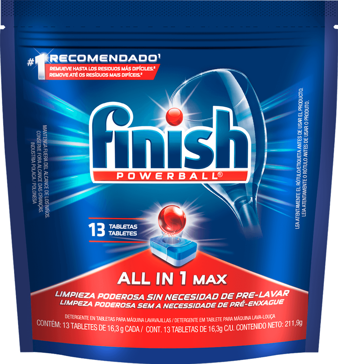 Finish® All-In-1 Max 13 tabletas Lavavajillas | Finish® México