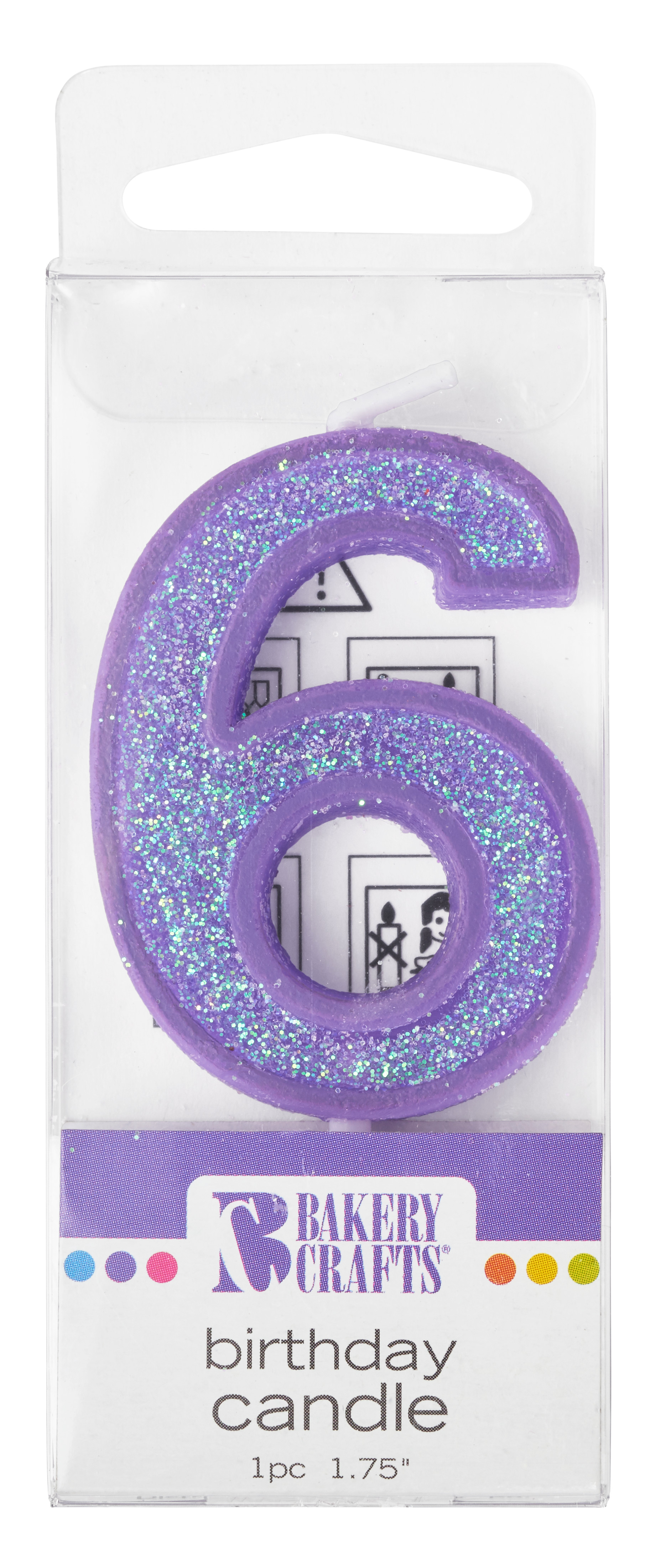 6 Mini Glitter | Numeral Candles | DecoPac