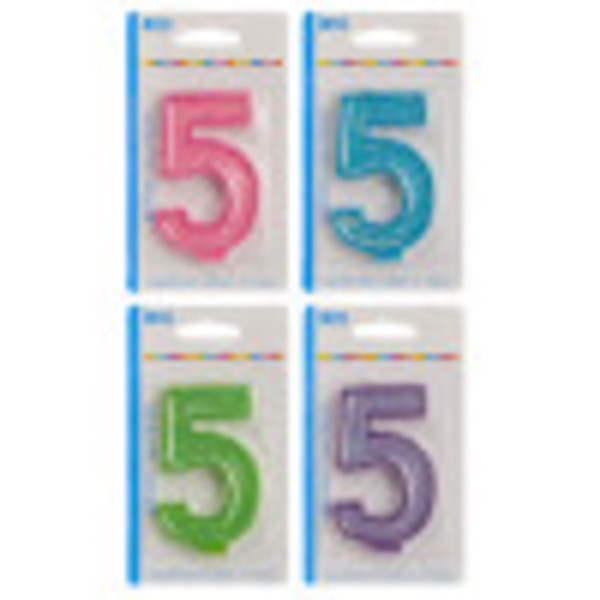 5 Glitter | Numeral Candles | DecoPac