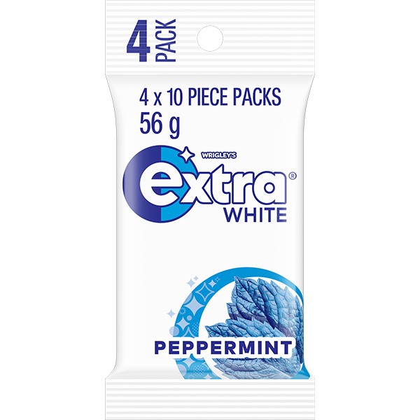 Sugar Free - EXTRA White Peppermint Sugar Free Chewing Gum 56g | myWellabee