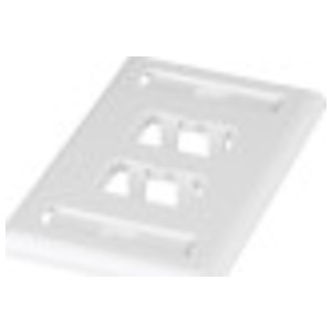 Panduit CFPL4WHY Mini-Com® Classic Series, 1 Gang, Vertical Faceplate ...