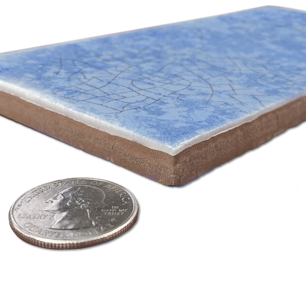 Myst Blue Lava 4 in. x 8 in. Ceramic Wall Tile | Merola Tile