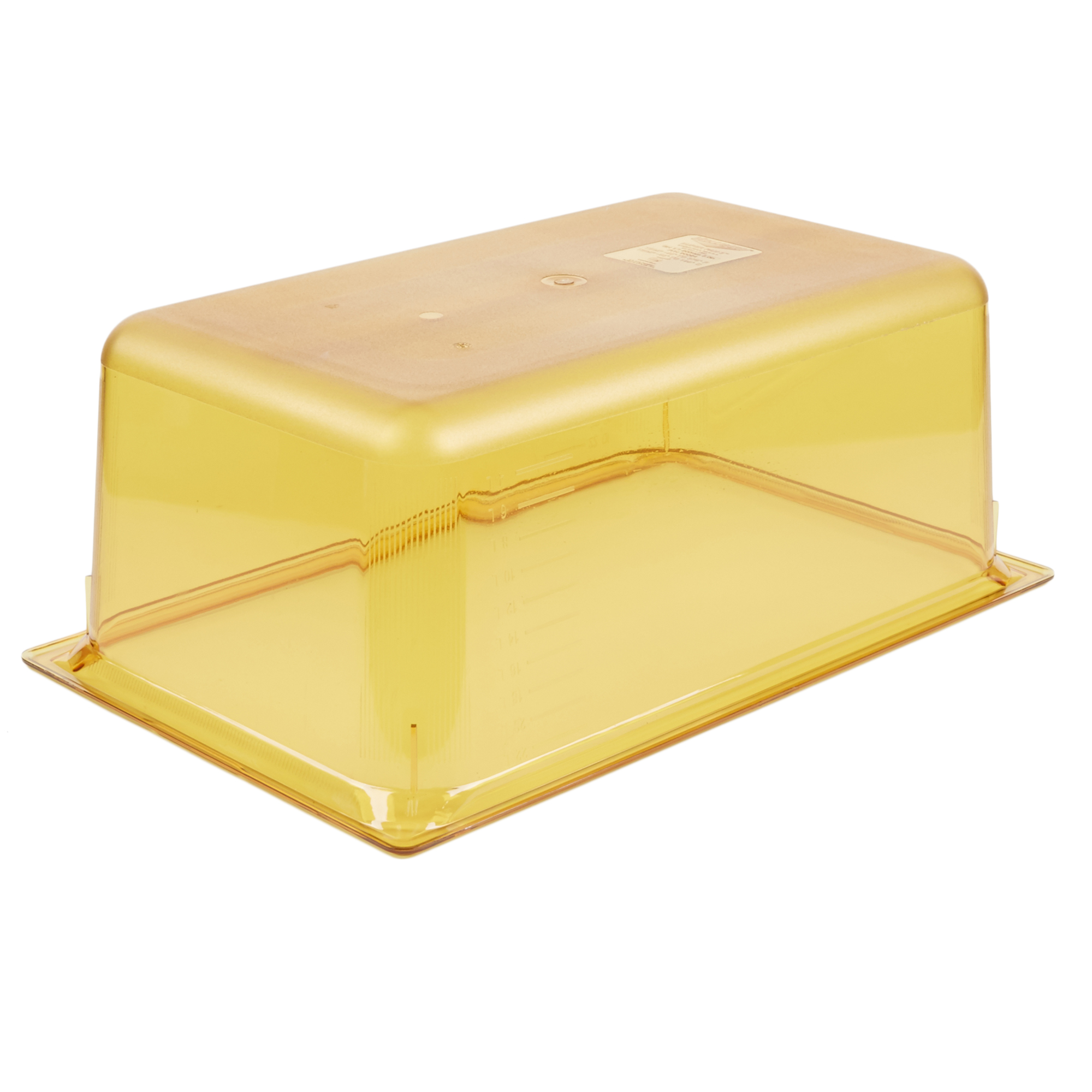 Full-size 8-inch-deep Super Pan® high-temperature plastic pan in amber