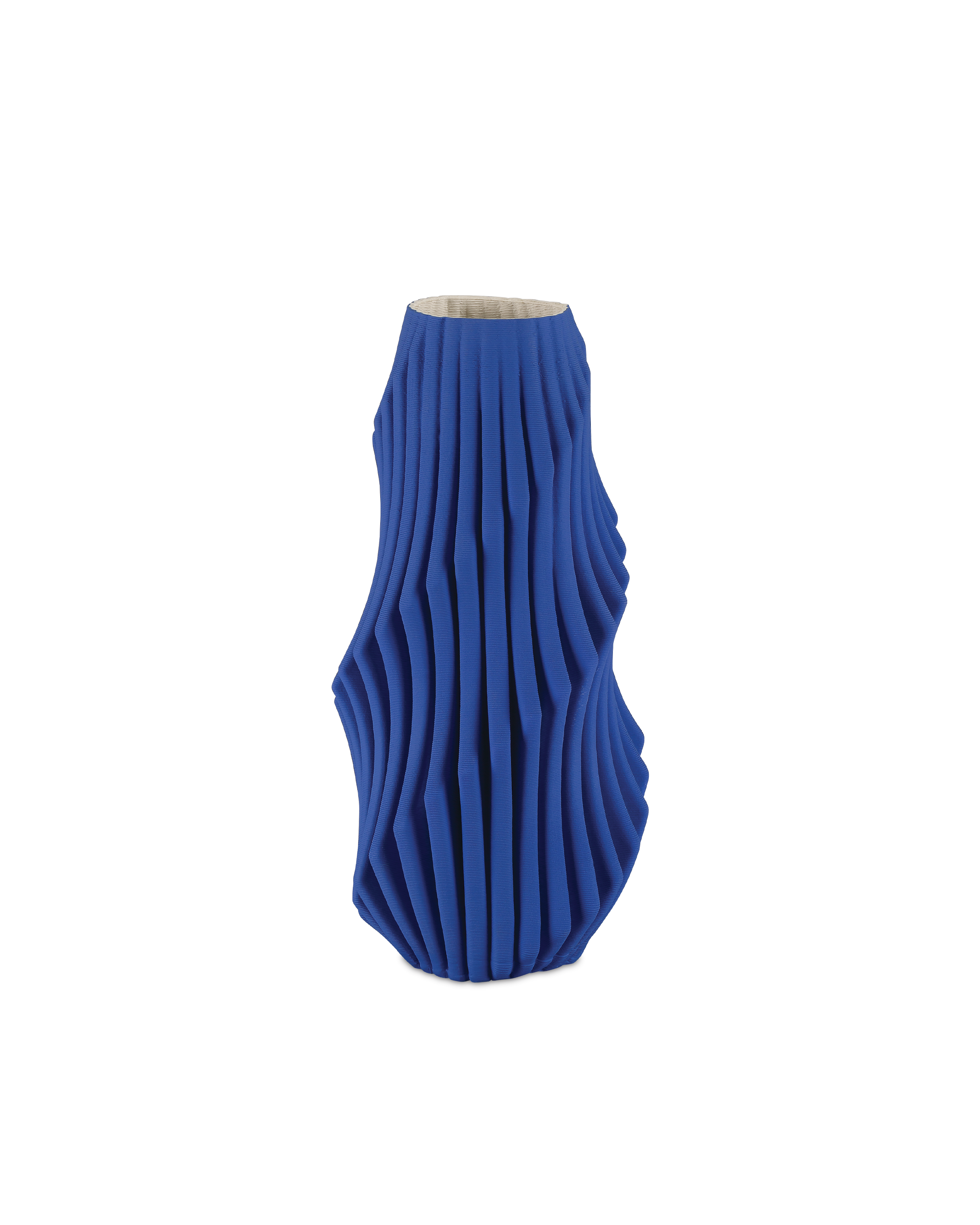 Blue Pleat Medium Vase