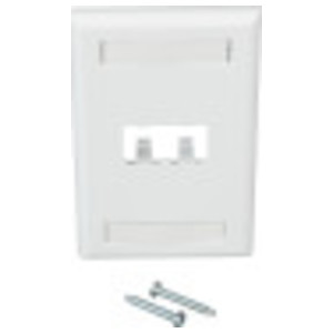 Panduit CFPL2WHY Mini-Com® Classic Series, 1 Gang, Vertical Faceplate ...