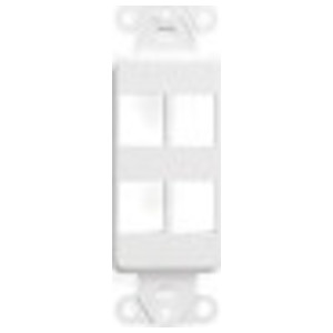 Leviton 41644-W QuickPort® Decora® Multimedia Insert, 4-Port, White ...