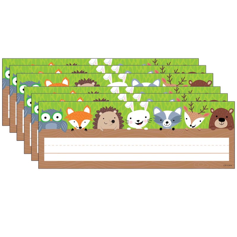 Creative Teaching Press® Woodland Friends Name Plate, 36 Per Pack, 6 ...