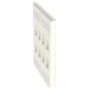 Panduit NK8FIW NetKey® 8-Port Flush Mount Faceplate W/ Labeling, Off ...