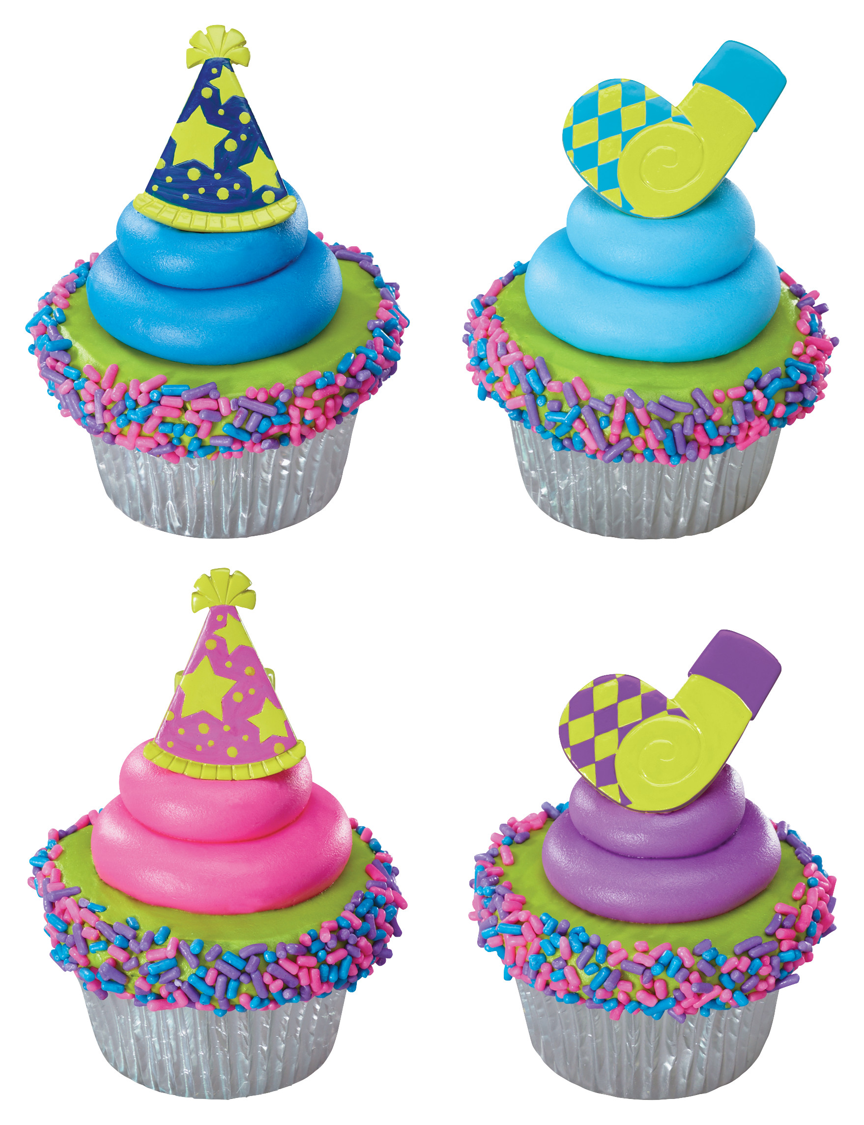 Party Hat Horn Cupcake Rings | DecoPac
