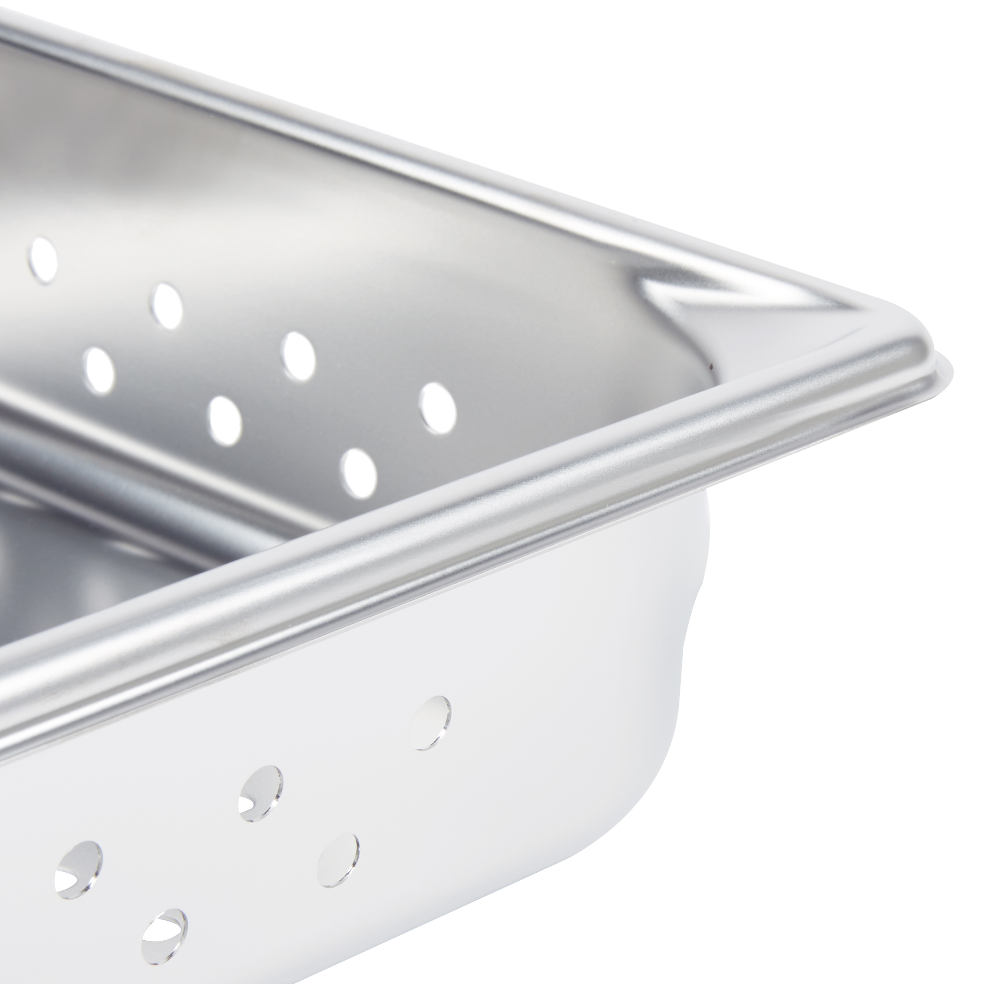 Half-size 2 ½-inch-deep Super Pan V® perforated stainless steel steam ...