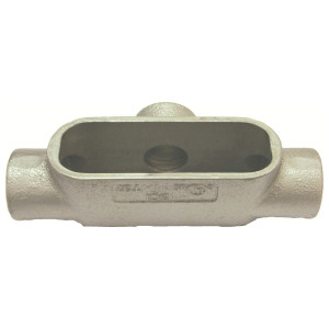 Atkore Steel Components T107KON 4" Threaded T Conduit Body Form 7 Grey ...