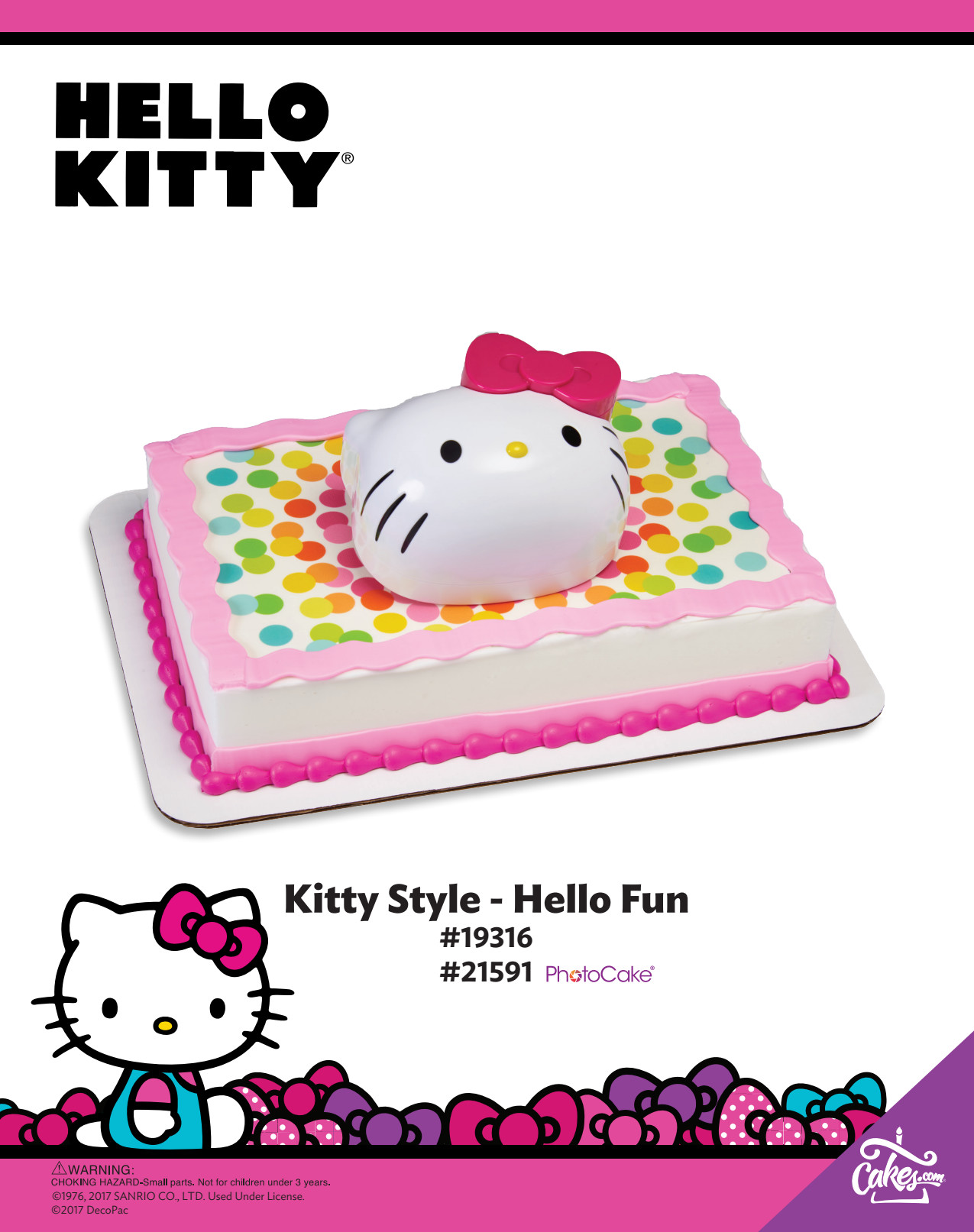 Hello Kitty Hello Fun Photocake Background Tmoc Page | DecoPac