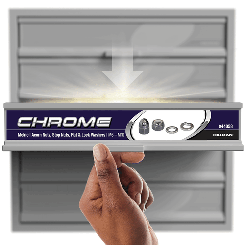 Chrome Metric Acorn Nuts, Stop Nuts, Flat & Lock Washers Assortment (M6 ...