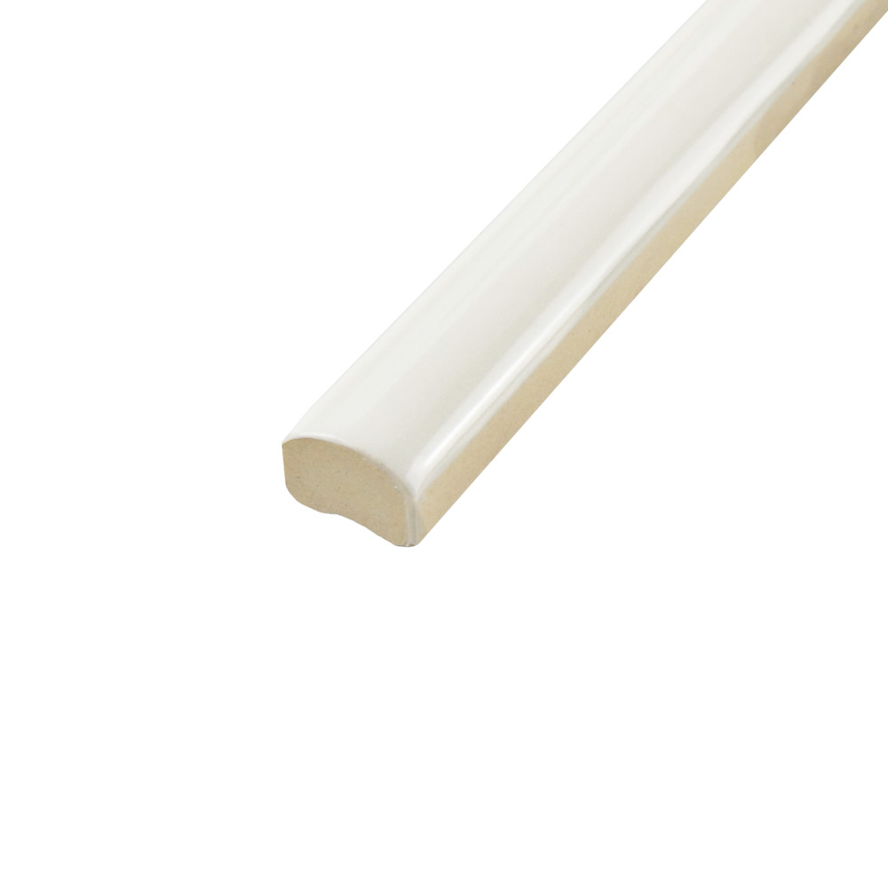 Twist Soft Cream 1/2 in. x 11-3/4 in. Ceramic Wall Trim | Merola Tile