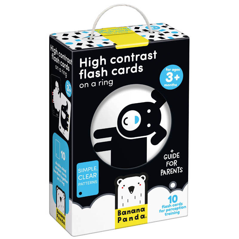 High Contrast Flash Cards on a Ring - for ages 3m+