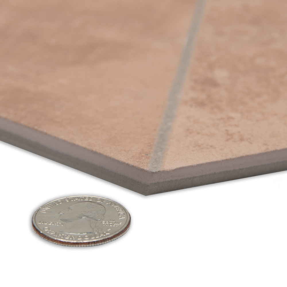 Sample – Argillos Hex Rhomboid Teja Porcelain Floor and Wall Tile ...