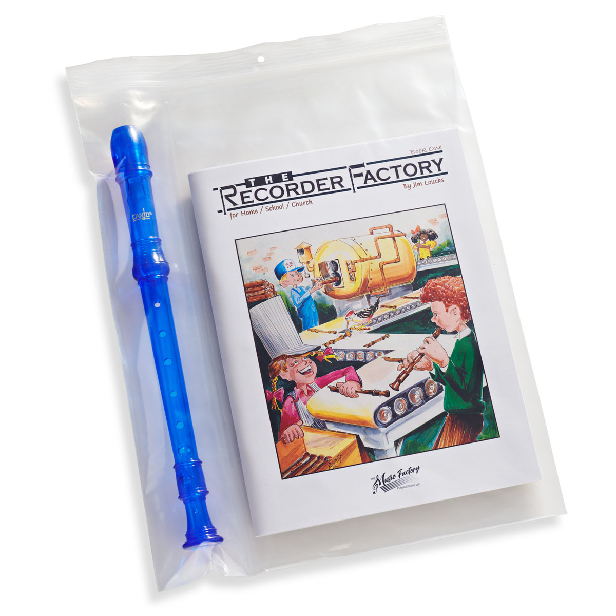 Recorder Factory Book and Neon Blue Recorder (Bundle)