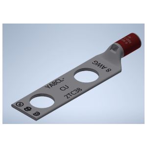 Burndy YA8CL2TC38 2-Hole Compression Lug With Inspection Window ...