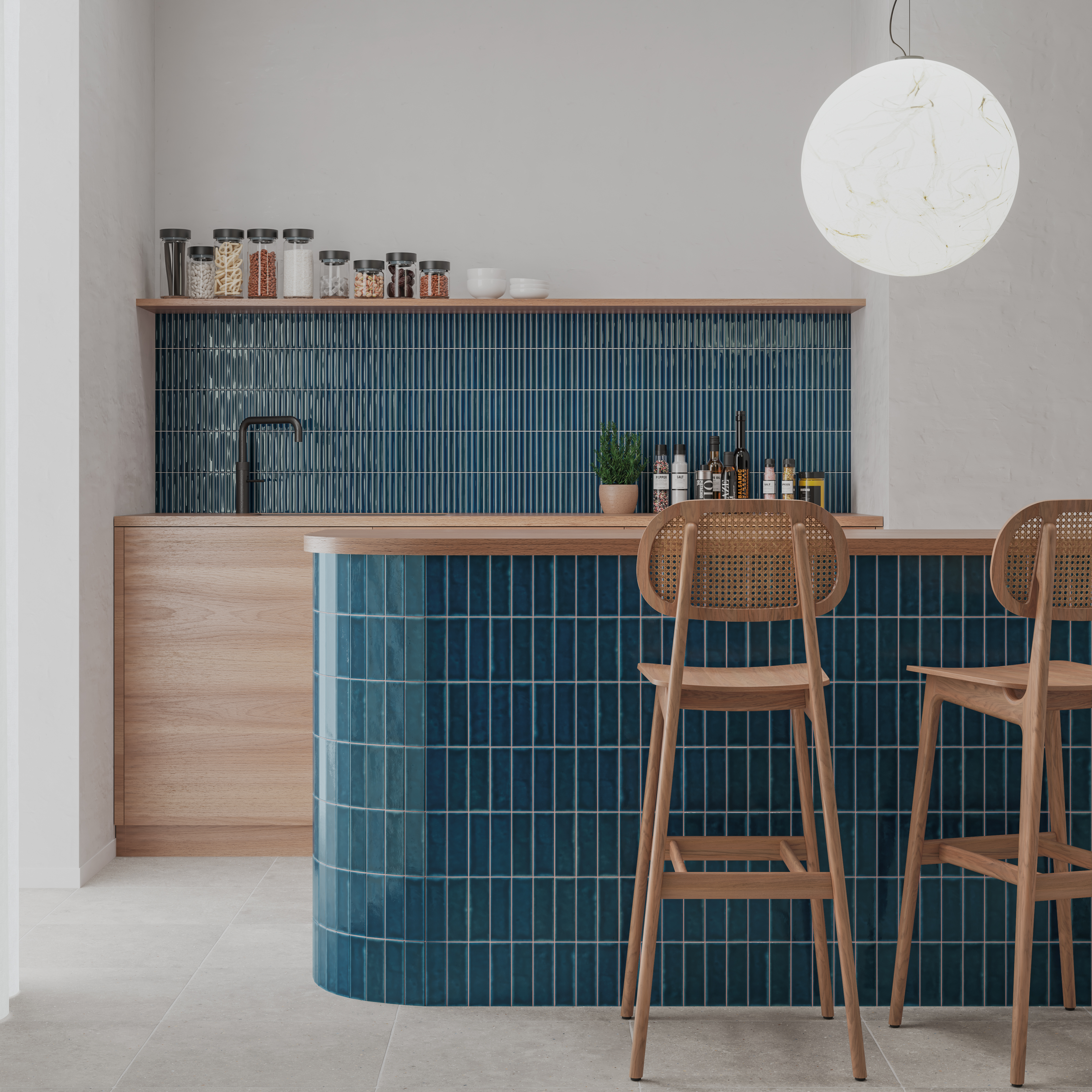 Colour notes Kiwi 5×10 Glossy Backsplash Tile - Virginia Tile