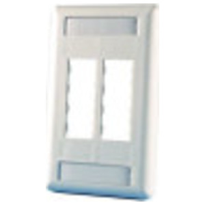 Ortronics (Legrand) OR-40300546 TracJack® Plastic Faceplate, 4-Port ...