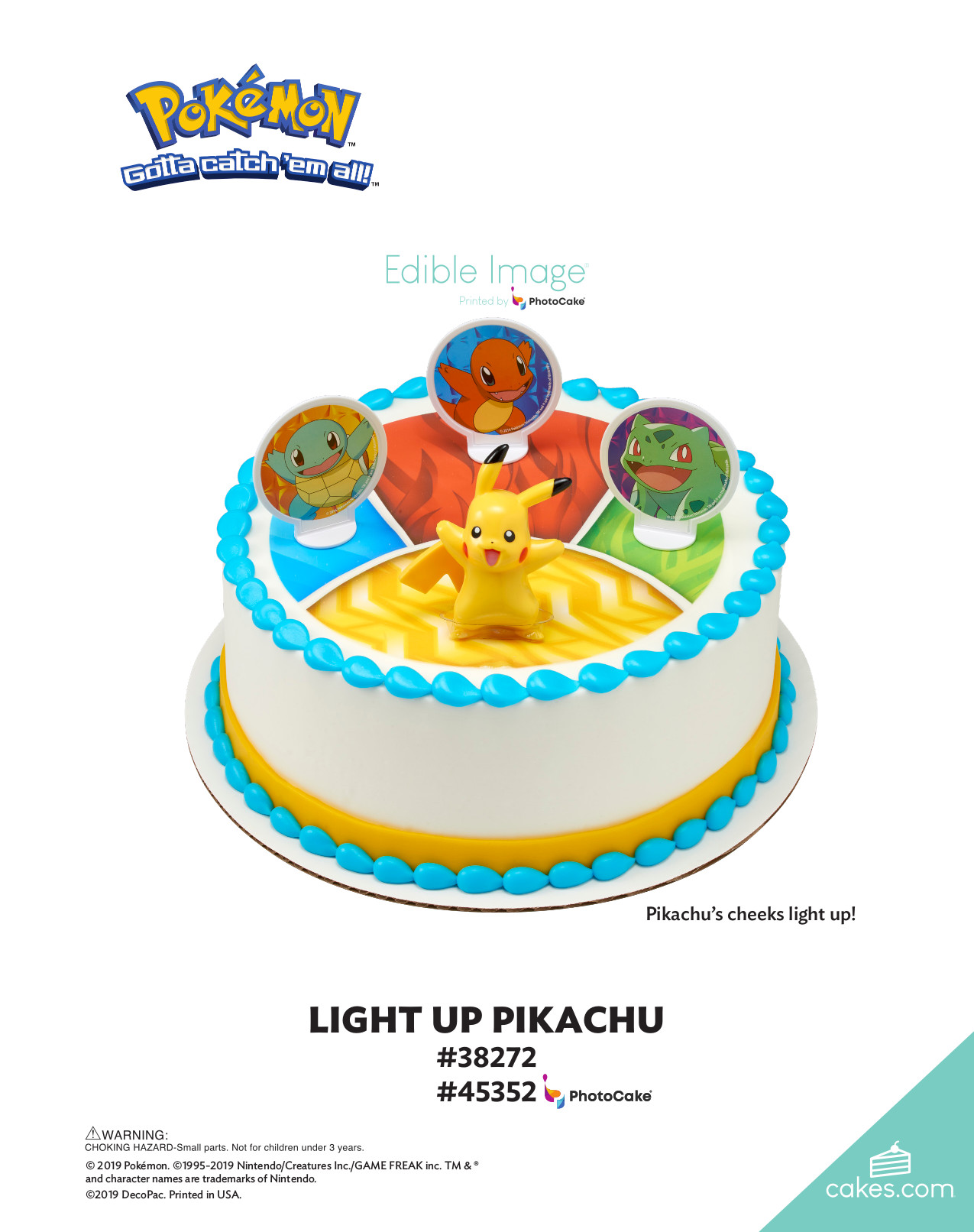 Pokemon Light Up Pikachu Decoset | DecoPac