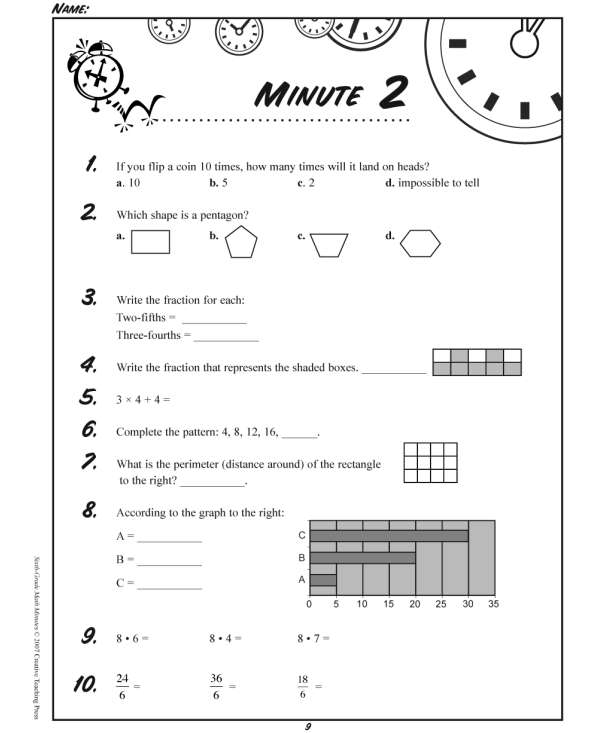 Math Minutes Grade 6