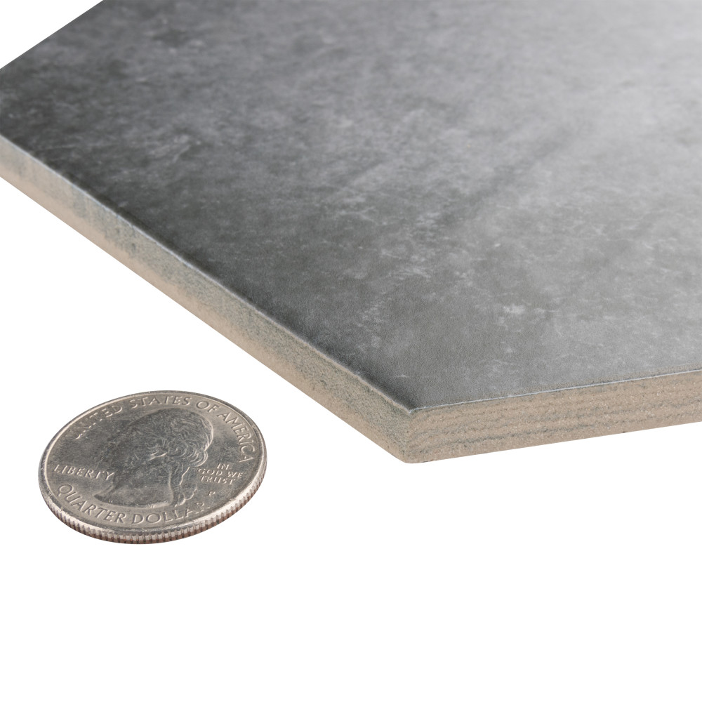 Heritage Hex Carbon 7 in. x 8 in. Porcelain Floor and Wall Tile – Merola Tile