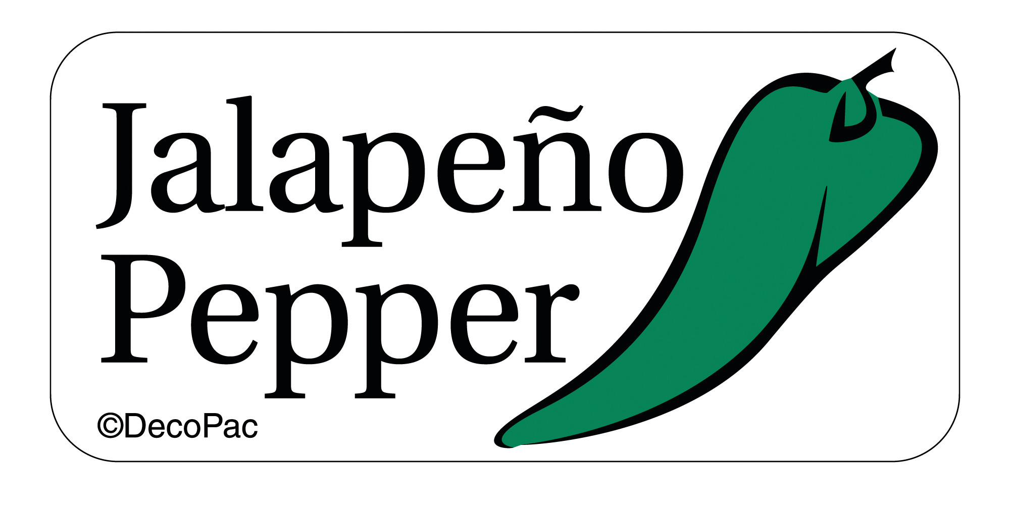 Jalapeño Pepper Label | PhotoCake® Edible Image® Merchandising Label ...
