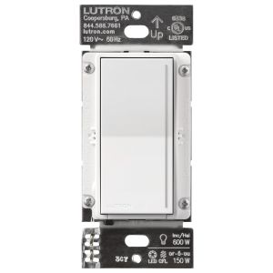 Lutron STCL-153PH-WH Touch LED Dimmer Switch, 1 Pole, 3-Way, 120V, 150 ...