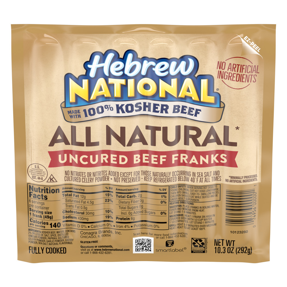 Hebrew National Beef Franks | Conagra Foodservice