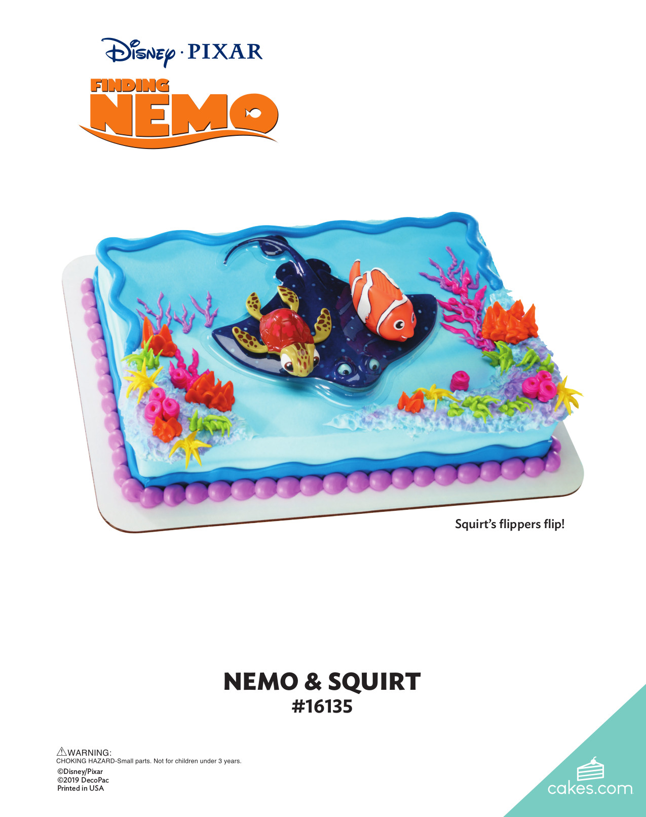 Finding Nemo Nemo And Squirt Decoset 1 4 Sheet Cake Tmoc Page | DecoPac