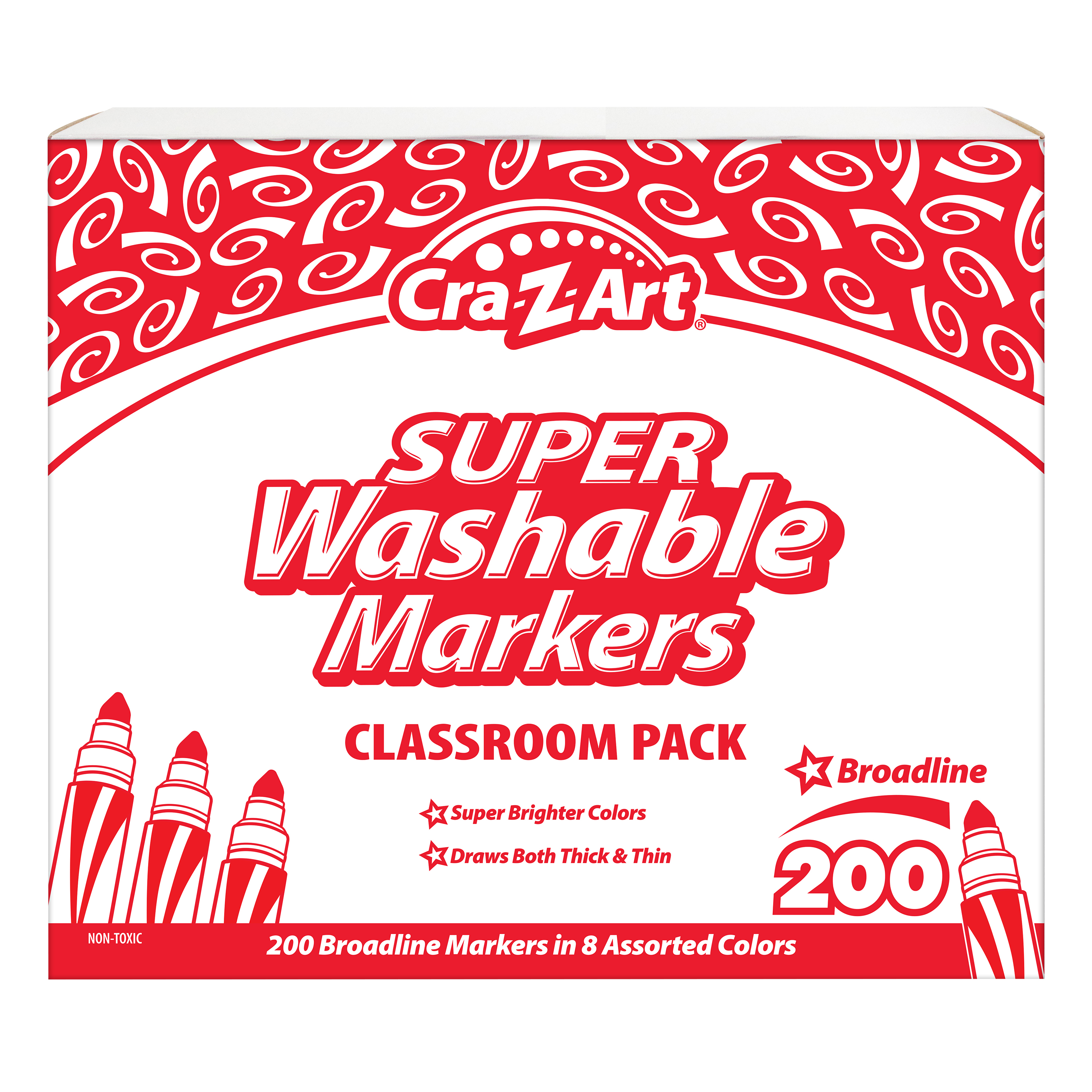 Bulk Buy Cra-Z-Art Washable Marker Classroom pack Broadline 8 color ...