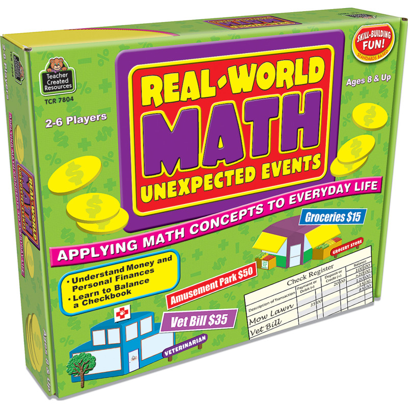 Teacher Created Resources® Real World Math: Unexpected Events Game - Zuma