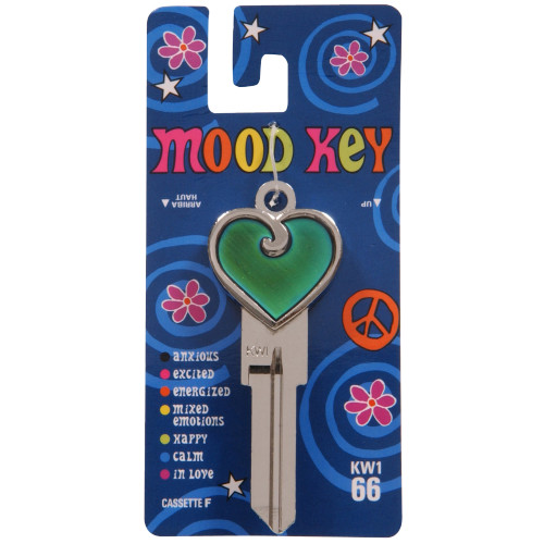 Hillman 3D Heart Mood Key Blank Kwikset KW1/66